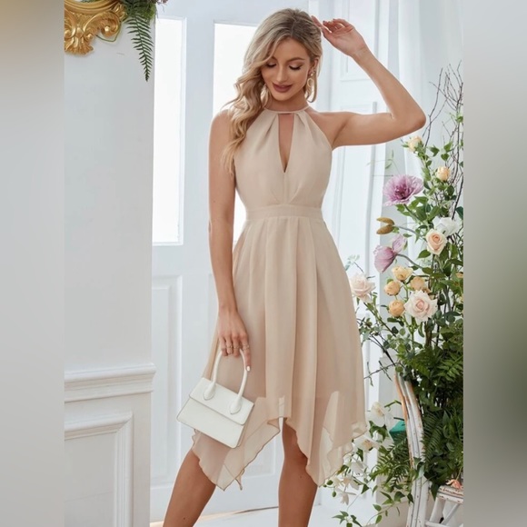 SHEIN | Dresses | Apricot Tan Bridesmaids Dress | Poshmark